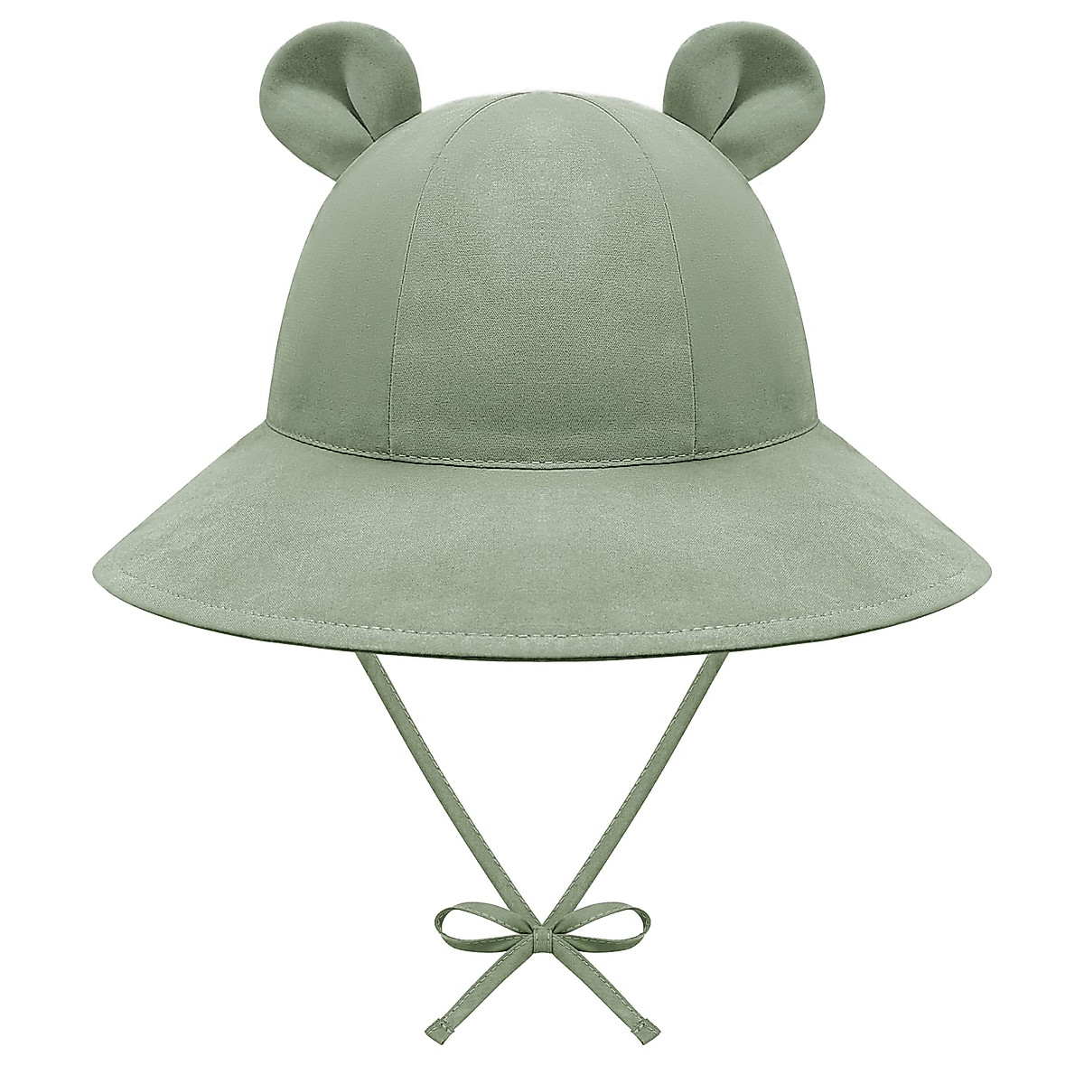 Baby Hats 0-6 Months Baby Boy Sun Hat Bear Ears Infant Sun Hat Beach Infant Hats for Girls Cute Infant Bucket Hat Green