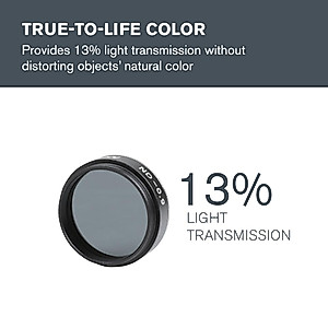 Celestron – Neutral Density Filter for Telescope Eyepiece – Moon Filter Cuts Glare – Great for Venus & Double Stars – 13% Light Transmission – Works with Telescopes That Accept 1.25" Eyepieces