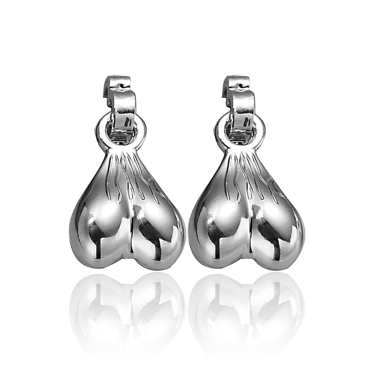Set of 2 Shoe Charms for Girls/Boys, Distinctive Funny Shoe Accessories，Shoe Nuts Shoe Balls，Noticeable Shoe Clips (Silver)