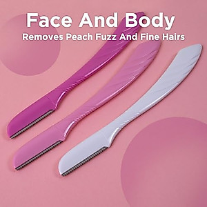 WILKINSON SWORD - Intuition Eyebrow Shaper | Facial Hair Remover and Trimmer | Exfoliating Dermaplaning Tool | 3 x Disposable Razors