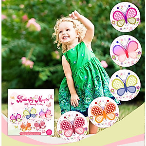 Potty Training Seat Magic Sticker Butterfly toddler Potty Training Toilet Color Changing Sticker 5 Pack Toilet targets with FREE potty e book | Use with/Without Potty chart or potty training watches