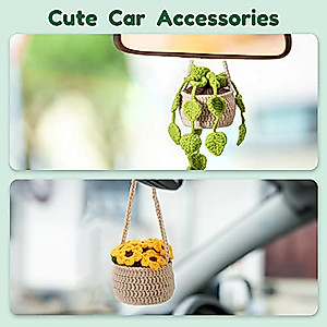 Karsspor Crochet Kit for Beginners - 4 PCS Hanging Potted Plants, Beginner Crochet Kit for Adults with Easy to Follow Tutorials, Complete Crochet Kit for Beginners Adults (Patent Product)