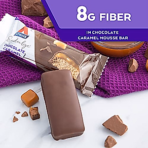 Atkins Endulge Chocolate Caramel Mousse Bar, Dessert Favorite, 1g Sugar, High in Fiber, 5 Count