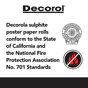 Pacon 101209 Decorol Flame Retardant Art Rolls, 40 lb, 36" x 1000 ft, Black