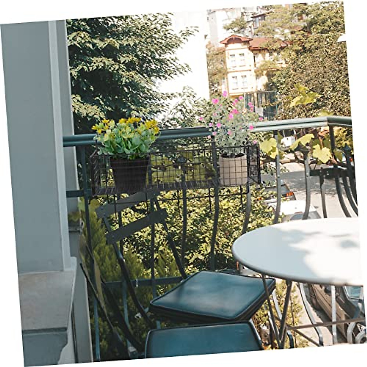 Cabilock 1 Set Bathroom Storage Rack Wire Shelves Wall Mounted Wire Storage Rack Hanging Storage Shelves Flowerpot Shelf Grid Storage Baskets Food Display Rack Hole-Free Storage Rack Black