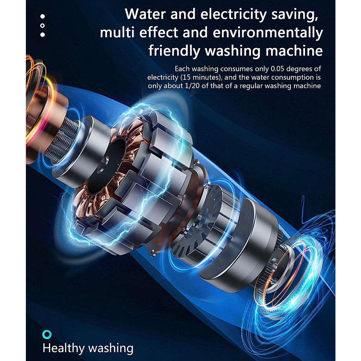 Portable Mini Washing Machine, Mini Washer 6L High Capacity with 3 Modes Deep Cleaning for Underwear, Baby Clothes, or Small Items, Foldable Washing Machine with Spin Dryer-Apartment, Dorm, Camping, RV Travel laundry