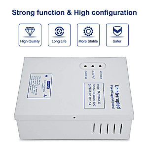 Power Supply Box, 110 to 240VAC to 12VDC Door Access Control System Switching Power Supply Box Security System UPS Variable Frequency Power Supply Box