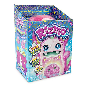 Rizmo Evolving Musical Friend Interactive Plush Toy with Fun Games, Berry