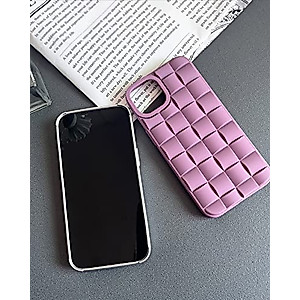 Ginkgonut Compatible with iPhone 14 Plus Case for Women/Girls, Cute 3D Laid Desgin Soft Silicone Shockproof Raised Bumper Corners Case for iPhone 14 Plus （White）