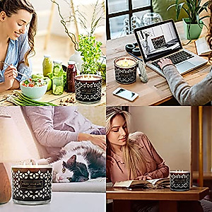 Candles for Home Scented, Lavender Scented Candles, Mothers Day Gifts, 3 Wick Candle, 14.5Oz 125H, Ideal for Stress Relief, Bath, Yoga, Meditation, Gifts for Women Birthday, Thanksgiving, Christmas