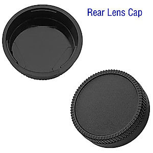 Nikkor Rear Lens Cap + Camera Body Cover for Nikon D7500 D7000 D850 D810 D800 D750 D350 D600 D3500 D3400 D3300 D3200 D3100 D5600 D5500 D5300 D5200 D5100 D90 D80 D70 D70S Nikon F AI Mount DSLR[2 Sets]