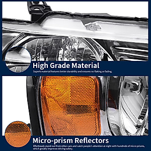 AUTOSAVER88 Headlight Assembly Compatible with 2004 2005 2006 2007 2008 Ford F-150 Passenger and Driver side Chrome Housing