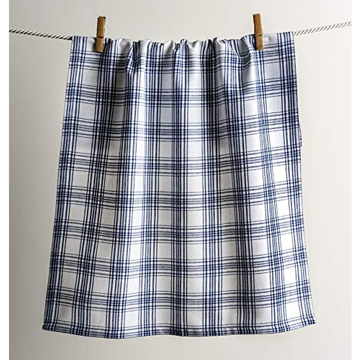 Calicot Dish Cloth 100% Cotton 20 Inch x 27.5 Inch Quick Qrying Kitchen Towel Easter for Hotel Quality, Dining, Kitchen, Parties & Tea (Blue Checks)