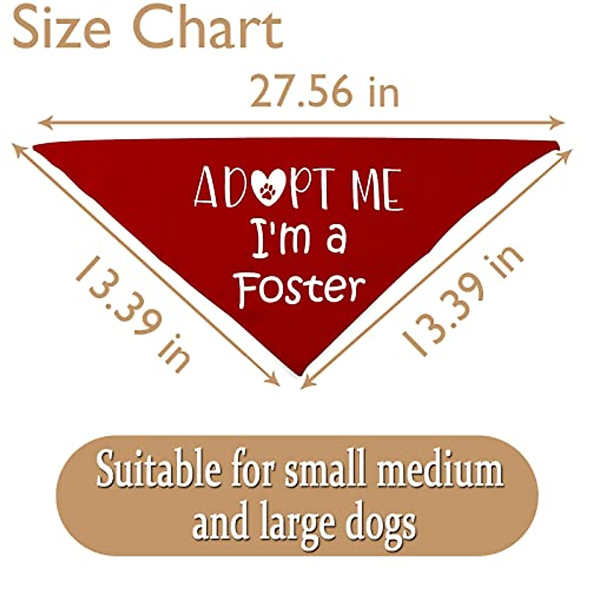 JXGZSO 1 Piece Adopt Me I'm a Foster Dog Bandana Adopted Dog Bandana Baby Dog Announcement Dog Bandana (I'm a Foster D)