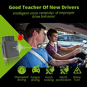 Lncoon GPS Tracker - 4G LTE Real-Time Car Tracking Device, OBD Plug & Play, Long Trip Tracking, Speed Monitoring for Fleet, Car Rental, Multiple Alert