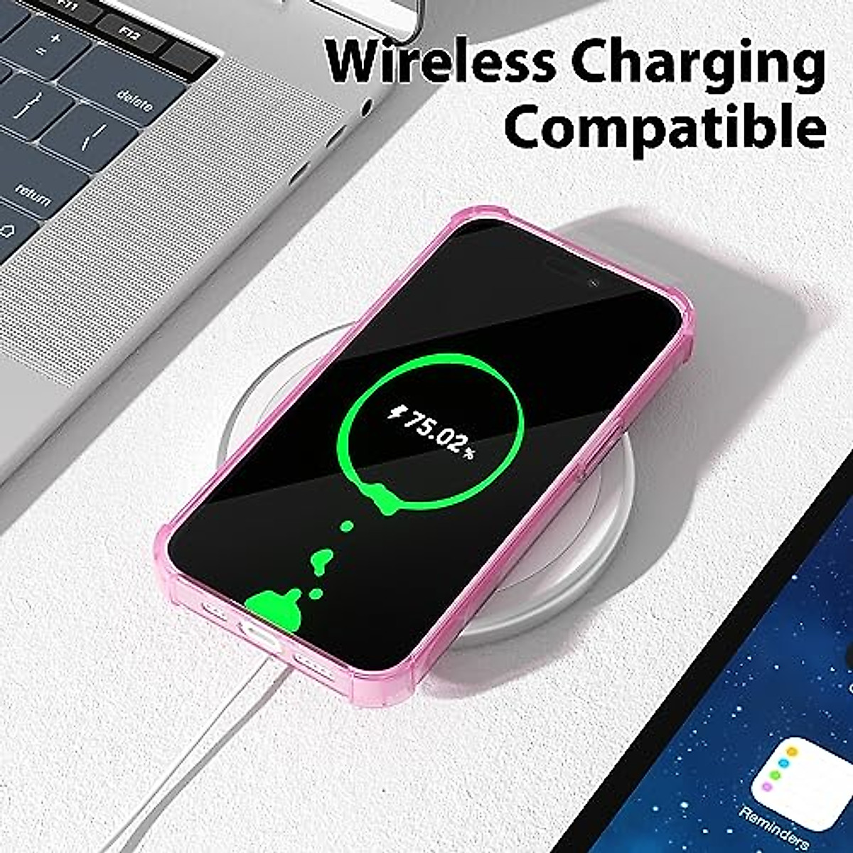 Svanove for iPhone 13 Pro Max Phone Case Clear Bumper, Transparent Cute Color, Thin Slim Soft Silicone Flexible TPU Trendy Cover for Women Girl Aesthetic, Protective Shockproof, Light Pink