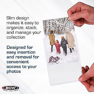 BCW 4x6 Post Card & Photo Top Loaders | Rigid PVC Sleeves | 25 Pack | Clear Plastic Protectors | Pocket Protector | Card Holder | Card Sleeves | Sheet Protectors for Photos, Prints, and More