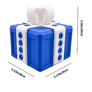 Annoying Gift Boxes, 3D Annoying Gift Boxes with Screws, Prank Screw Boxes, Novelty and Funny Gift Boxes for Halloween Christmas Gifts for Family and Friends (3.15IN) (Blue and White)