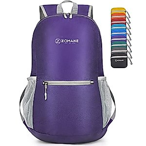 ZOMAKE Ultra Lightweight Hiking Backpack 20L - Packable Small Backpacks Water Resistant Daypack for Women Men(Purple)