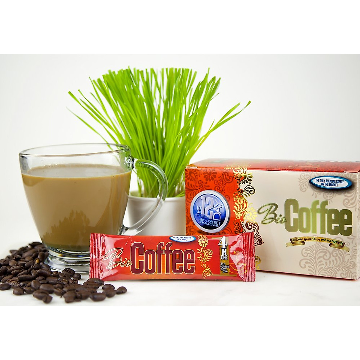 Bio Coffee- First Organic Instant Non-dairy Alkaline Coffee (1 Box)
