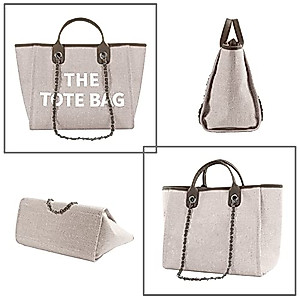 Muspower Fashion Canvas Tote Bag for Women,Ladies Designer Satchel Handbag Shoulder Bag for Work, Travel, School, Shopping