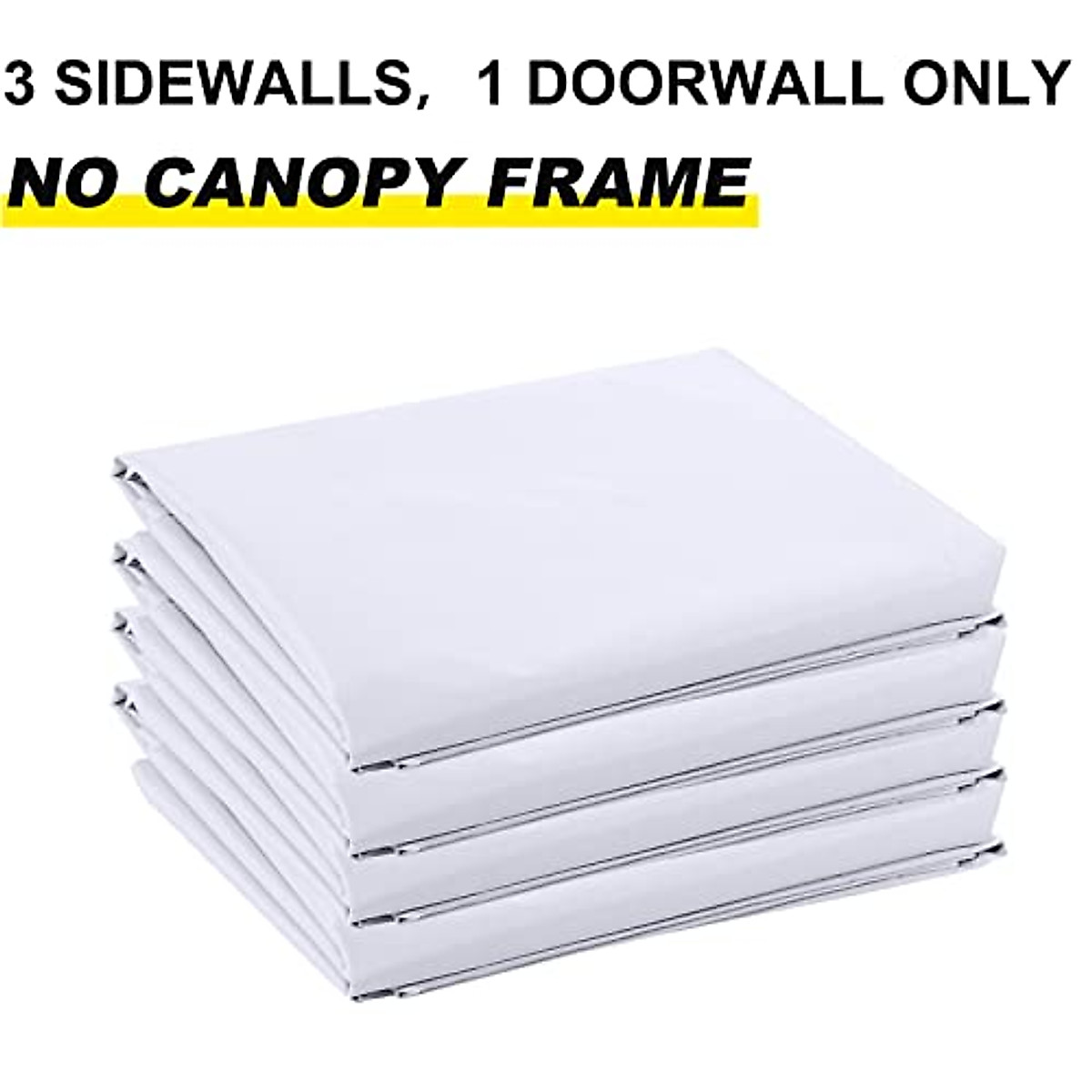 ABCCANOPY Slant Leg Side Wall 10x10ft basa/8x8ft top, White (4 Walls Only, NOT Including Frame and Top)