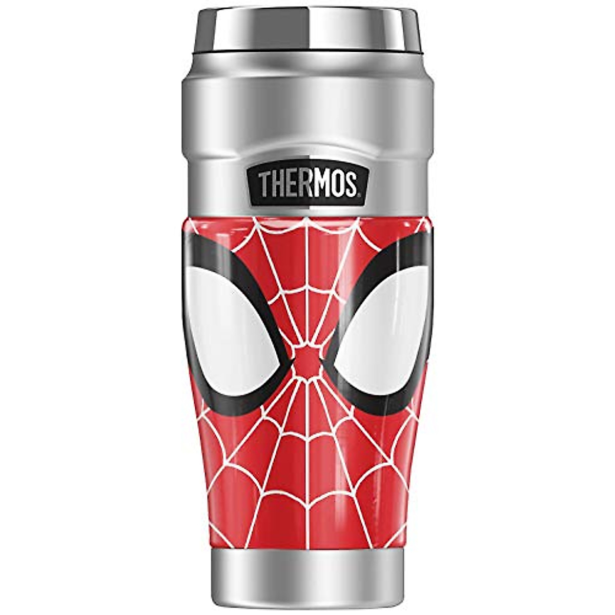 THERMOS MARVEL - Spider-Man Spider Mask STAINLESS KING Stainless Steel Travel Tumbler, Vacuum insulated & Double Wall, 16oz