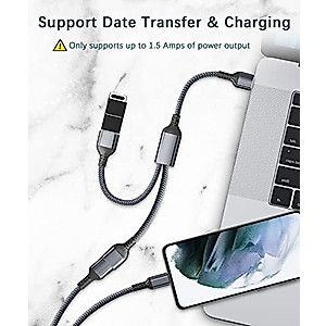 Basesailor USB Splitter 1 in 2 Out 1FT,USB A Male to Double Female Y Cable Extension Adapter,Dual USB Port Extender Hub,Data Charger Power Split for Car,Xbox One Series,PS4,PS5,Laptop,Keyboard,Mouse