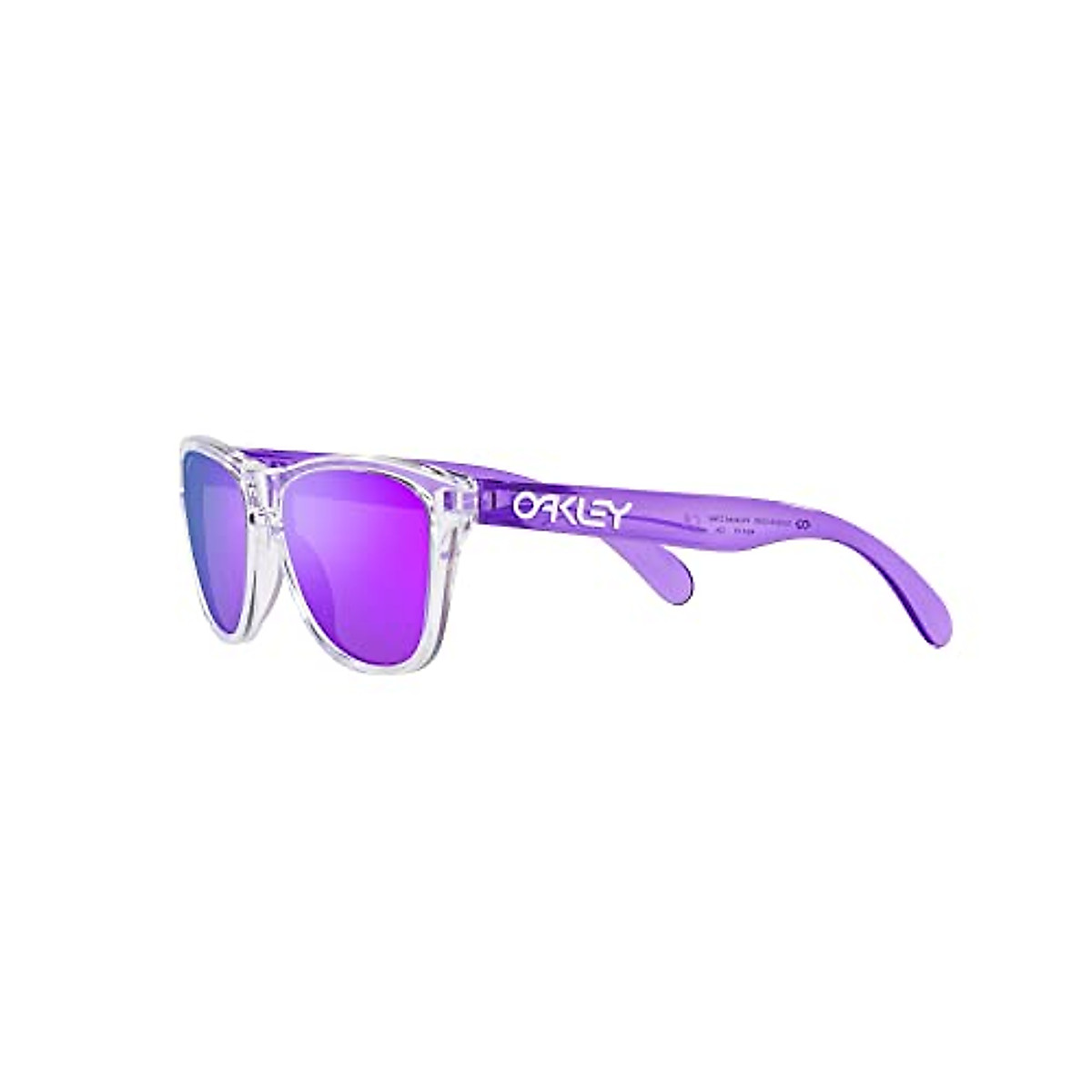 Oakley Youth OJ9009 Frogskins XXS Square Sunglasses, Clear/Prizm Violet, 48 mm