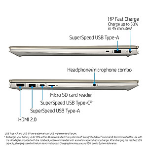 HP Pavilion Touchscreen i7 Laptop, 15.6" FHD Touch, 32GB RAM, 2TB PCIe SSD, Backlit Keyboard, Wi-Fi 6, Bluetooth, Thunderbolt 4, Windows 11 Home, Lunar Gold
