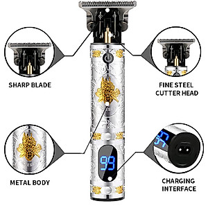 You future Professional Cordless Hair Trimmer,T-Blade Hair Clippers for Men,Zero Gapped Trimmers Line Up Detailer Trimmer Edgers T10 0