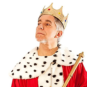 Kangaroo Regal King Crown for Men, Women, and Kids - Mens Crown for King Costumes - Birthday Prince Crown for Boys - Royal Gold Crown for Costumes, Birthday Crown, Cosplay Accessories Decorations