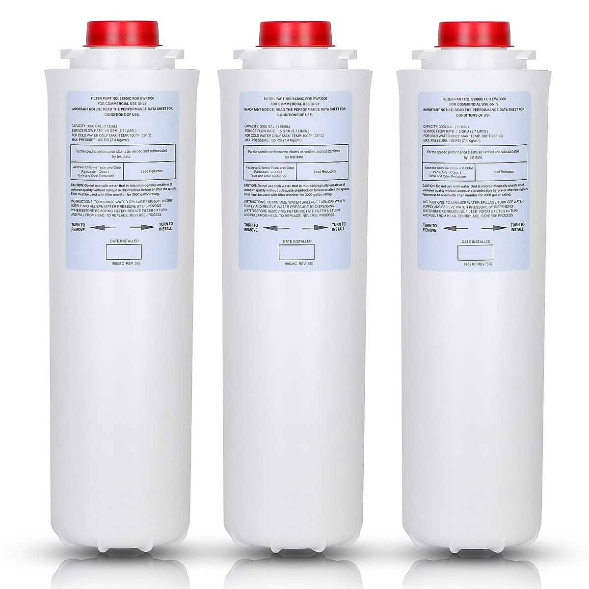 51300c,Replacement Filters (3-pack) for 51300C, ERF750, 55898C, (12 inch Chipless) Longer Service Life