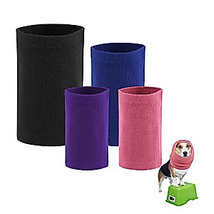 AIEX 4pcs Dog Ear Cover, Snoods for Dogs Cotton Material Ear Wraps Dog Sound Proof Ear Muffs Dog Neck and Ear Warmer Dog Ear Protection for Noise Reduction Relaxation