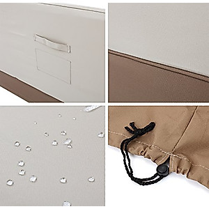 Finnhomy Outdoor 3-Seater Patio Sofa Cover & Bench Seat Cover Large Waterproof Durable Heavy Duty Outdoor Furniture Cover, 80.5” x 34” x 29”