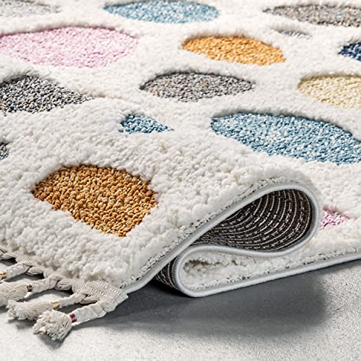 nuLOOM Maybelle Braided Tassle Modern Area Rug, 4x6, Ivory