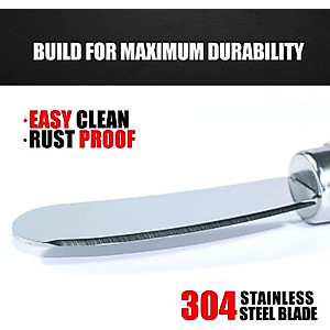 Yeeper Tiny Cheese Knife Sets, 6 PCS Wooden Cheese Knives for Cheese Charcuterie Board Utensils, Stainless Steel Cheese Slicer, Cheese Cutter, Cheese Knife, Cheese Fork