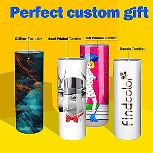 12PCS 20 OZ Sublimation Tumblers Blank Skinny Straight Stainless Steel Double Wall Insulated with Lid, Straws, and Shrink Wrap Polymer Coating for Heat Transfer