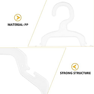 Pet Clothes Hangers Pet Apparel Hanger Dog Cat Clothes Rack Hangers Plastic Pet Costume Hangers 10pcs for Baby Toddler Clothing Home Pets Photo Studio Props Size S Pet Apparel Hangers