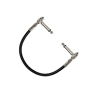 Hosa IRG-600.5 Low-Profile Right Angle Guitar Patch Cable, 6 Inch (6 Pieces) , Black