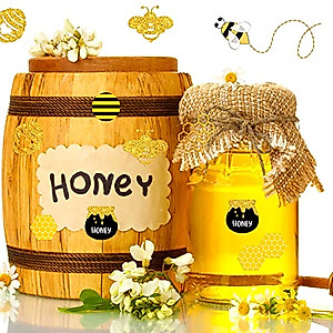 540 Pieces Bee Confetti Gold Glitter Bee Dot Stripes Confetti Yellow Black Circle Confetti Honeycomb Hexagon Confetti for Bee Themed Baby Shower Birthday Table Decoration