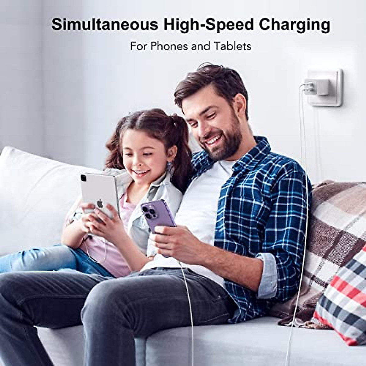 【2023 New】 40W USB-C Wall Charger, [MFI Certified] Dual Port 20W PD 3.0 USB Type C Fast Charging Block Plug Adapter with 2X6FT Charging Cable for iPhone 14 13 12 11 Pro Max, iPad Pro, Samsung Galaxy