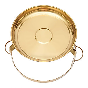 Chafing Dishes for Buffet, 9L Chafing Dish Buffet Set Buffet Servers and Warmers w/Top Lid, Portable Buffet Servers and Warmers, Stainless Steel Round Food Pan for Restaurants (Gold)