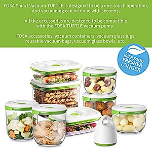 FOSA vacuum storage container set, 8pcs vacuum containers(28oz, 34oz, 45oz and 78oz) with vacuum unit