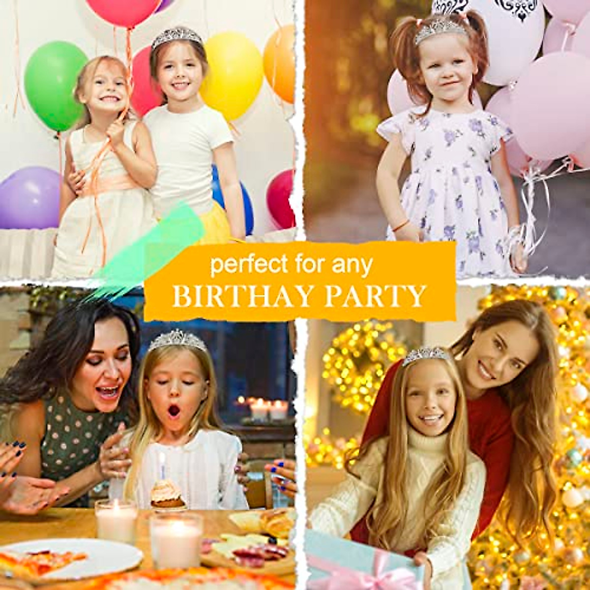 Vovii Tiaras and Crowns for Girls Headband Princess Tiaras for Little GIrls Birthday Pageant Cosplay Prom Princess Silver Crown for Girl's Decorations