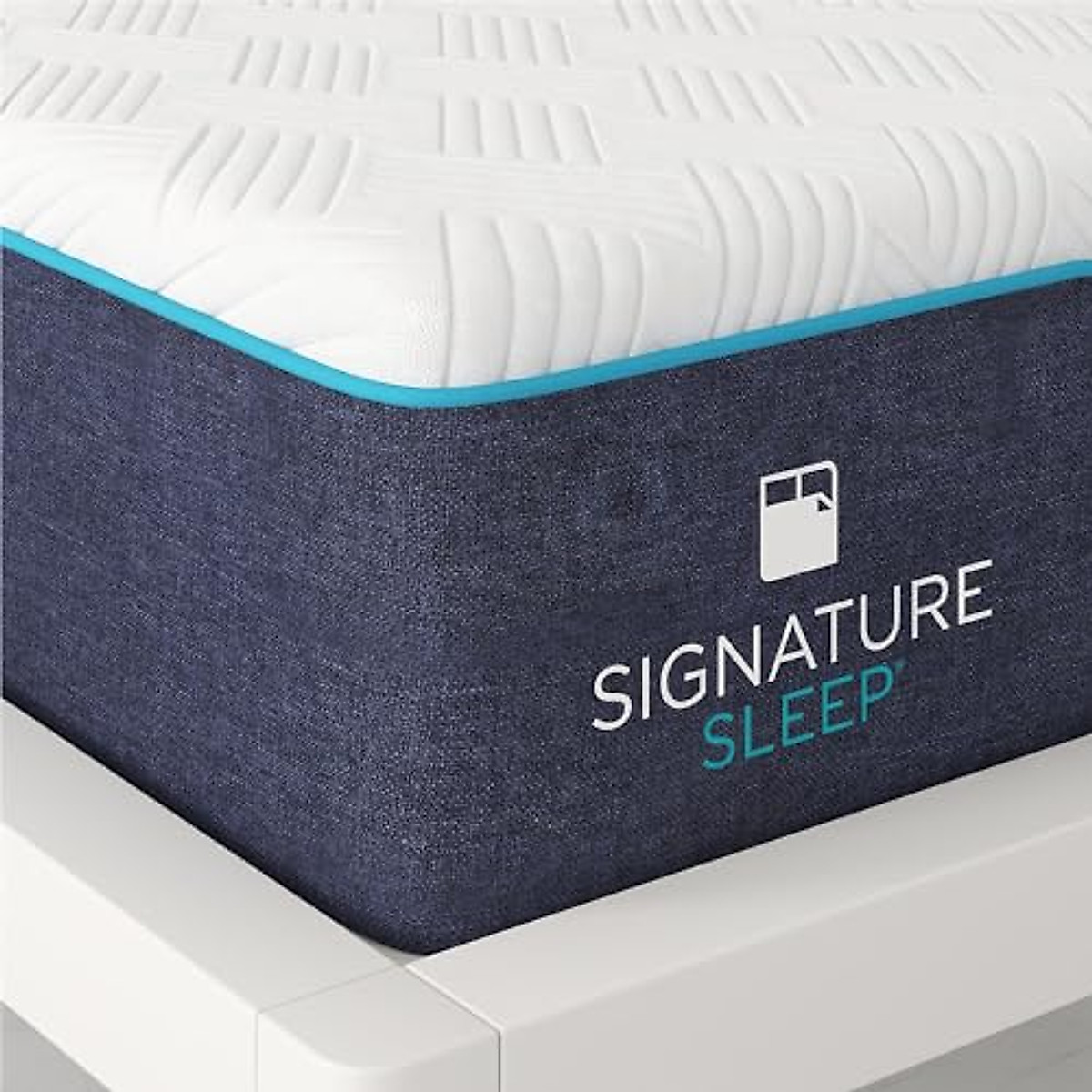 Signature Sleep Bliss 10 Inch Charcoal Cool Gel Memory Foam Mattress-in-a-Box, Medium, Certipur-US and Oeko-TEX, Twin