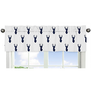 Navy Blue White and Gray Woodland Deer Print Boy Baby Bedding 11 Piece Crib Set