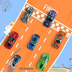 OCHIDO 12 Pack Easter Eggs Toys with Die-Cast Cars,Boy Easter Basket Stuffers for Kids,Easter Eggs Hunt,Prefilled Easter Eggs with Toys,Easter Party Supplies Bulk