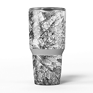 Design Skinz Aerial Cityscape Black and White - Skin Decal Vinyl Wrap Kit Compatible with The Yeti Rambler Cooler Tumbler Cups