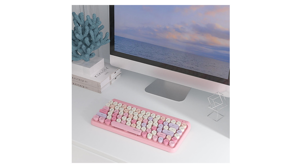 UBOTIE Colorful Wireless Bluetooth Mini Keyboard for PC & Phone